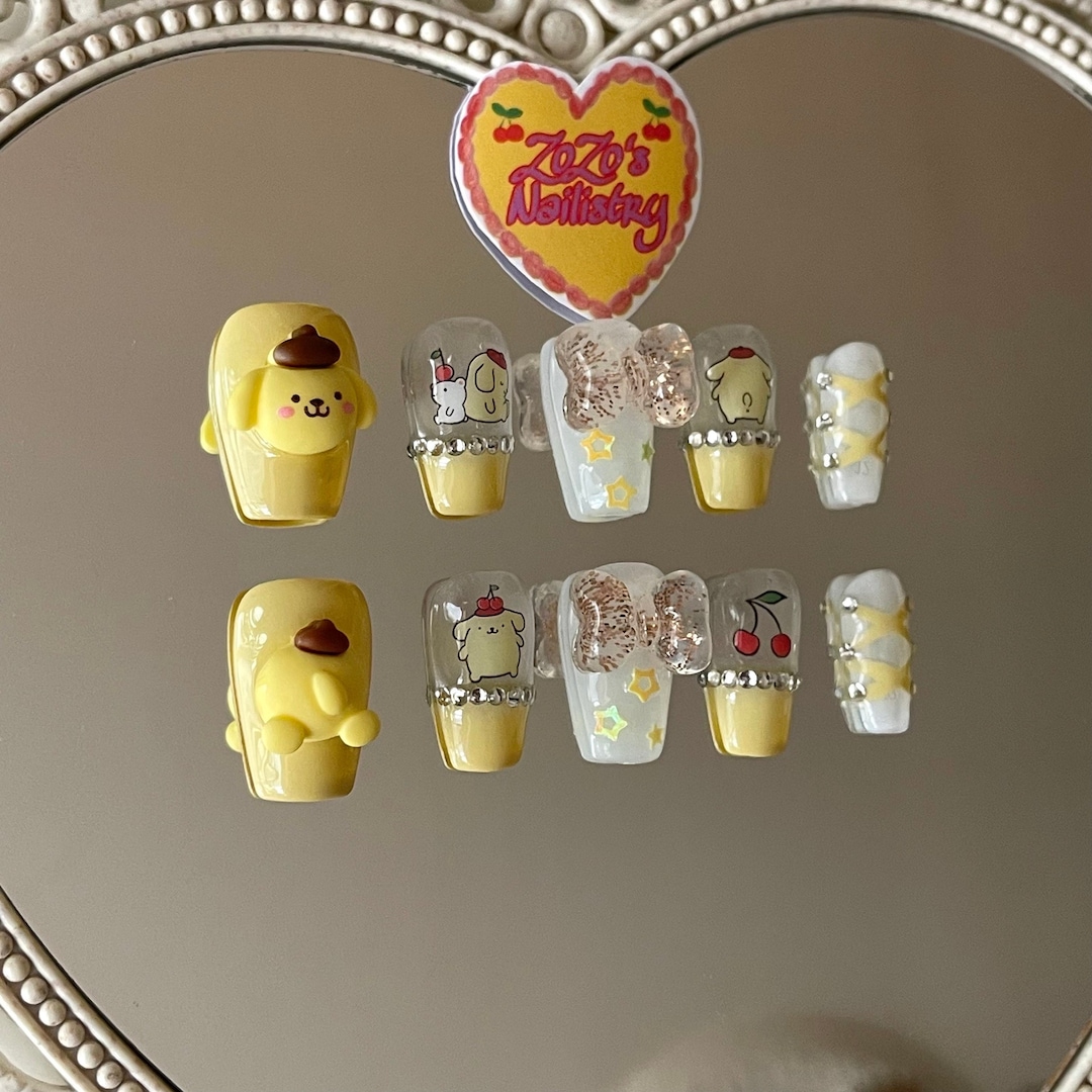 Pompompurin Press on Nails Sanrio Nails Cute Press on - Etsy