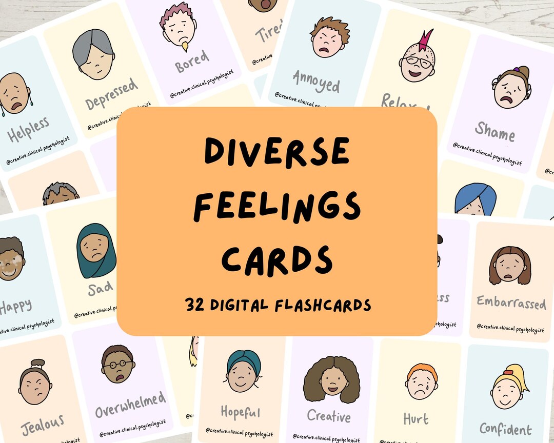 Diverse Feelings Cards (digital Files) - Etsy