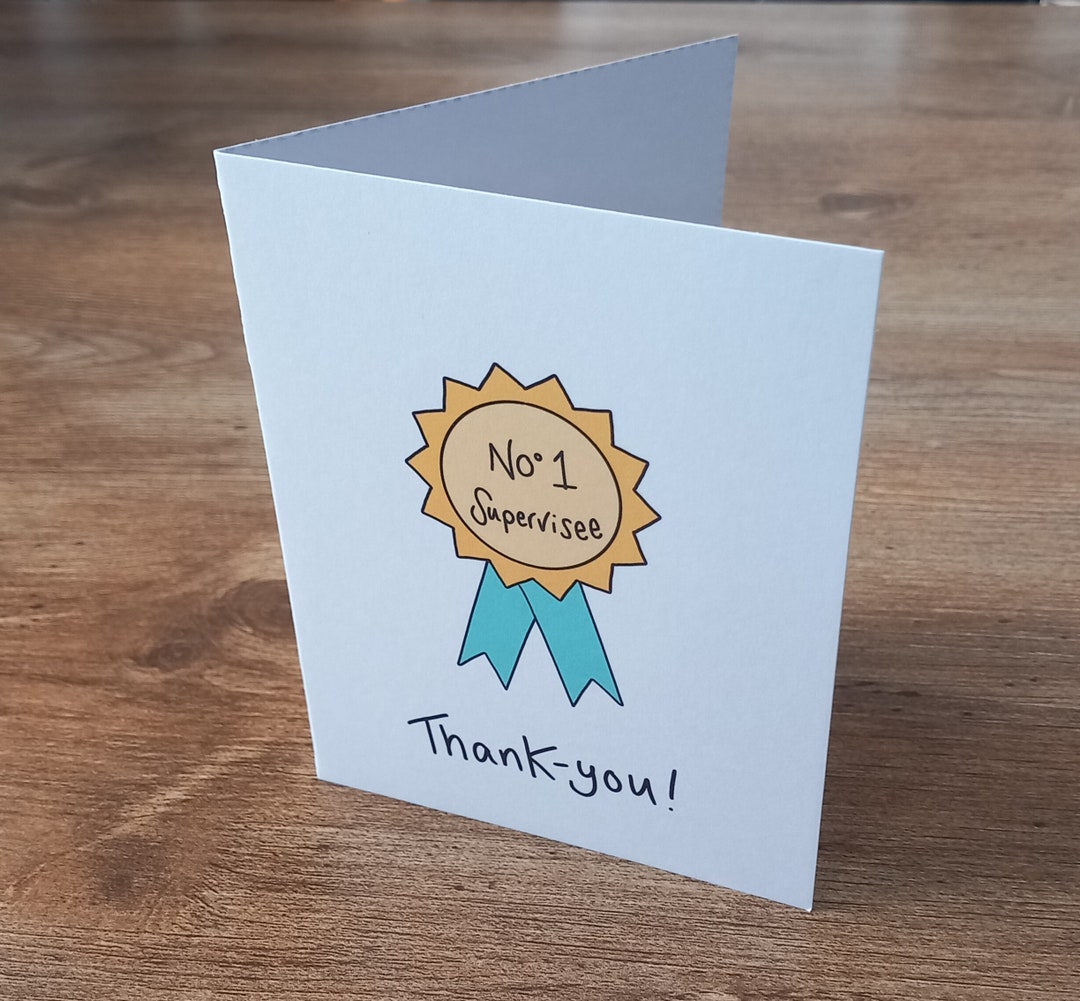 No 1 Supervisee Thank You Card - Etsy