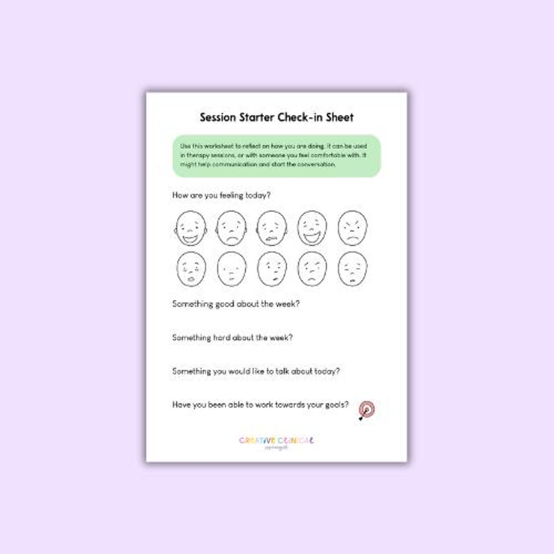 Weekly Check in Sheet A4 PDF Download - Etsy