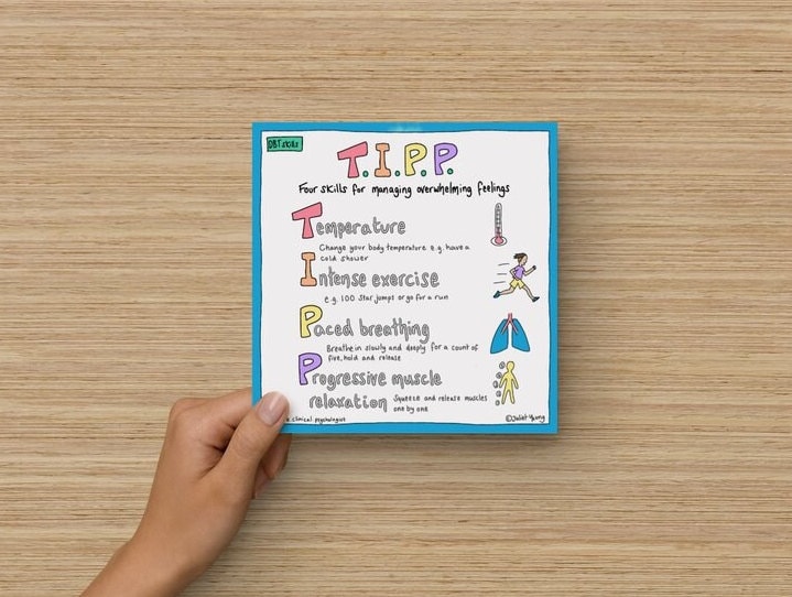 TIPP DBT Skills 15x15cm Print - Etsy UK