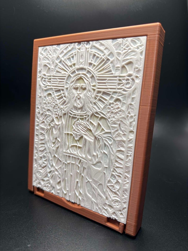 Divine 3D Printed Color Lithophane of Jesus Christ Inspirational Home ...