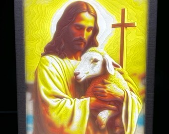 Divine 3D Printed Color Lithophane of Jesus Christ Inspirational Home ...