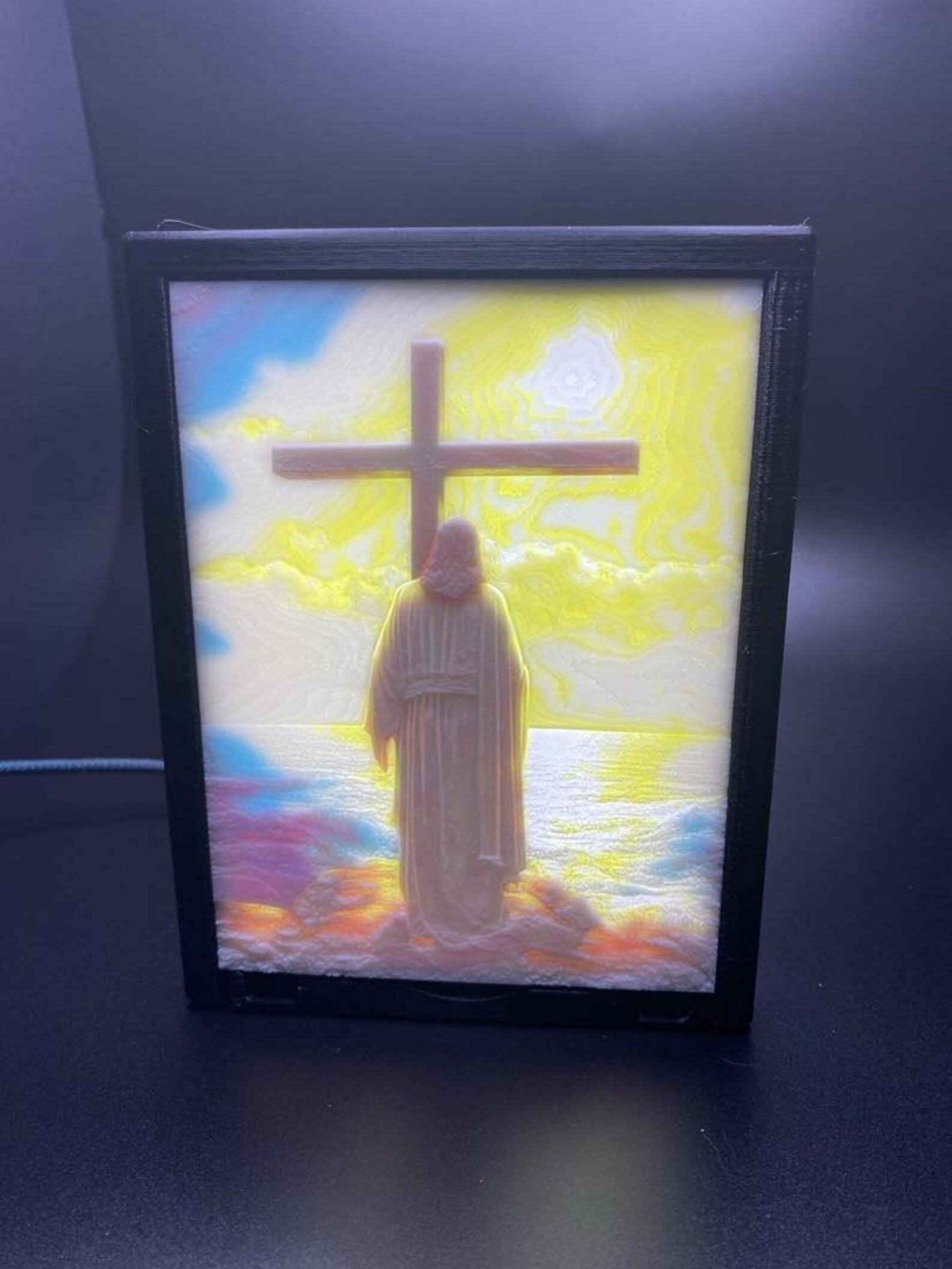 Divine 3D Printed Color Lithophane of Jesus Christ Inspirational Home ...