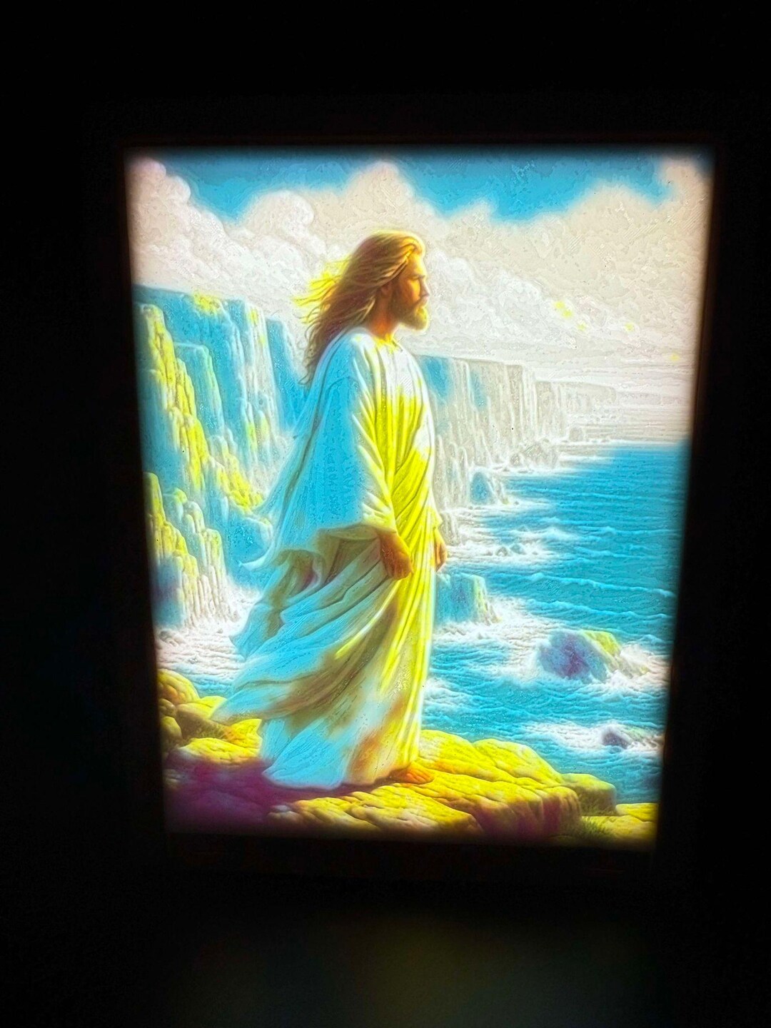 Divine 3D Printed Color Lithophane Light up Picture of Jesus Christ on ...