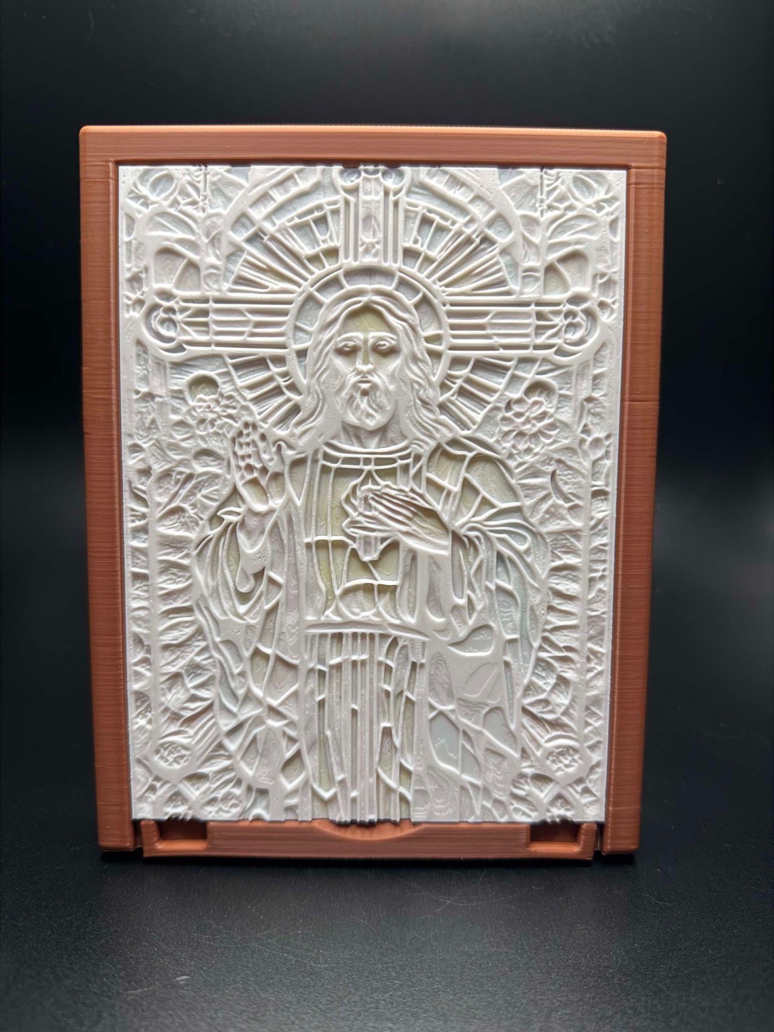 Divine 3D Printed Color Lithophane of Jesus Christ Inspirational Home ...