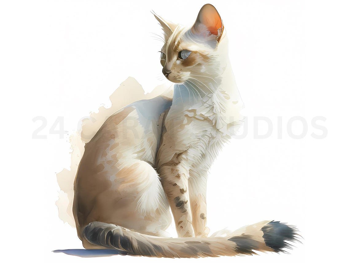 Enchanting Cat Clipart 10 High-quality Jpgs for Digital Download ...