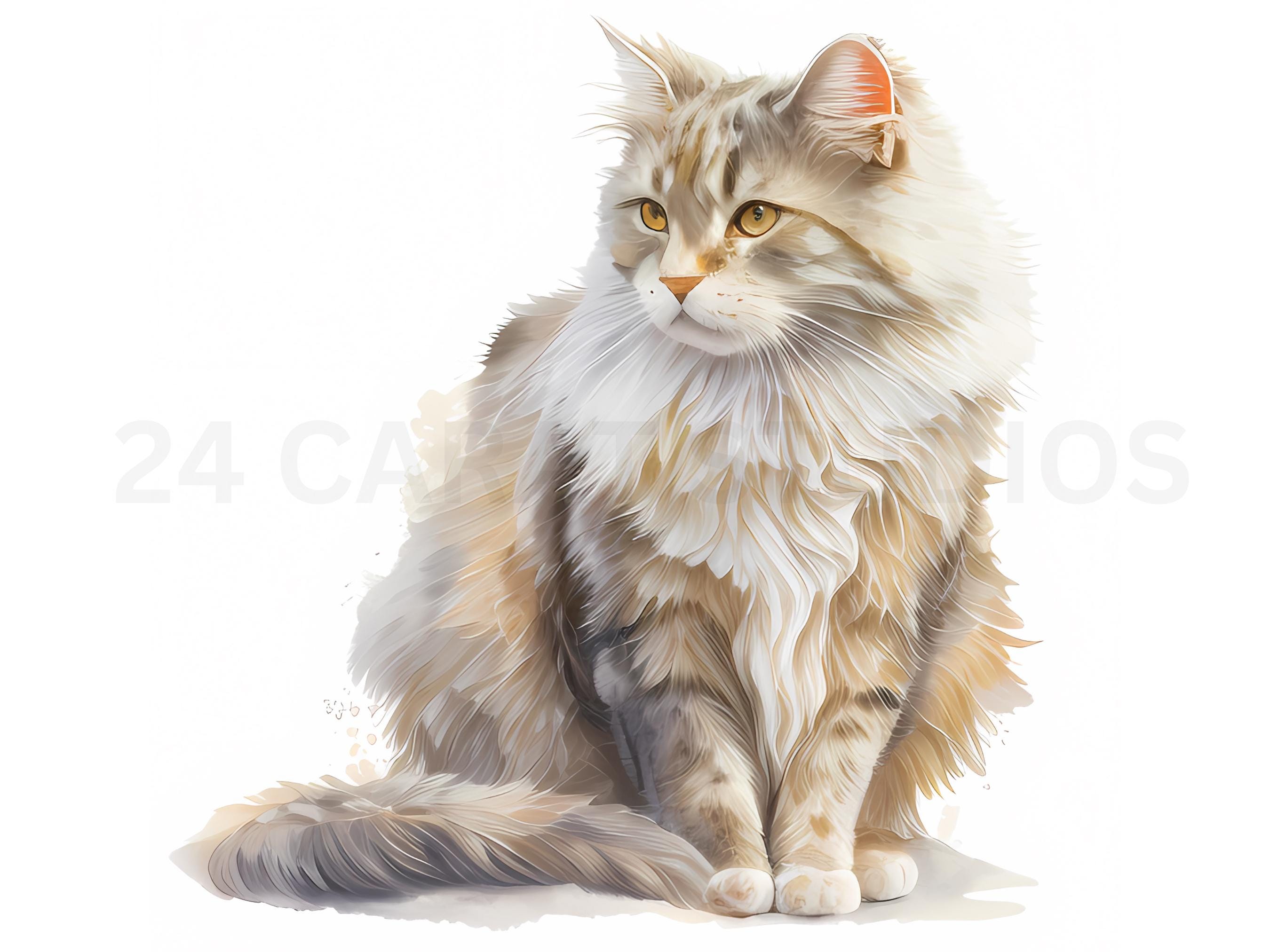 Enchanting Cat Clipart 10 High-quality Jpgs for Digital Download ...