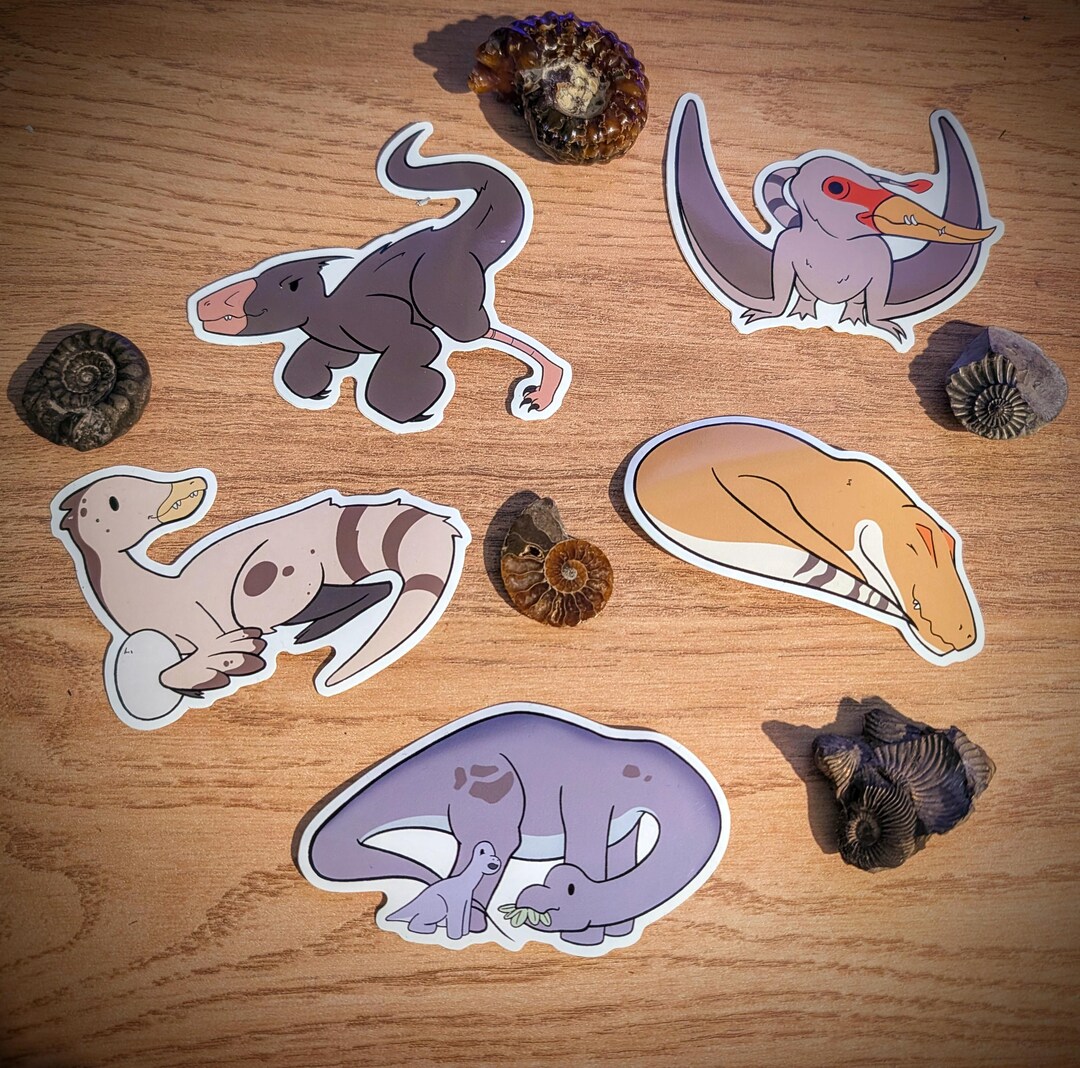 Dinosaur Vinyl Sticker Pack | Mesozoic Era Paleontology Gift - Etsy