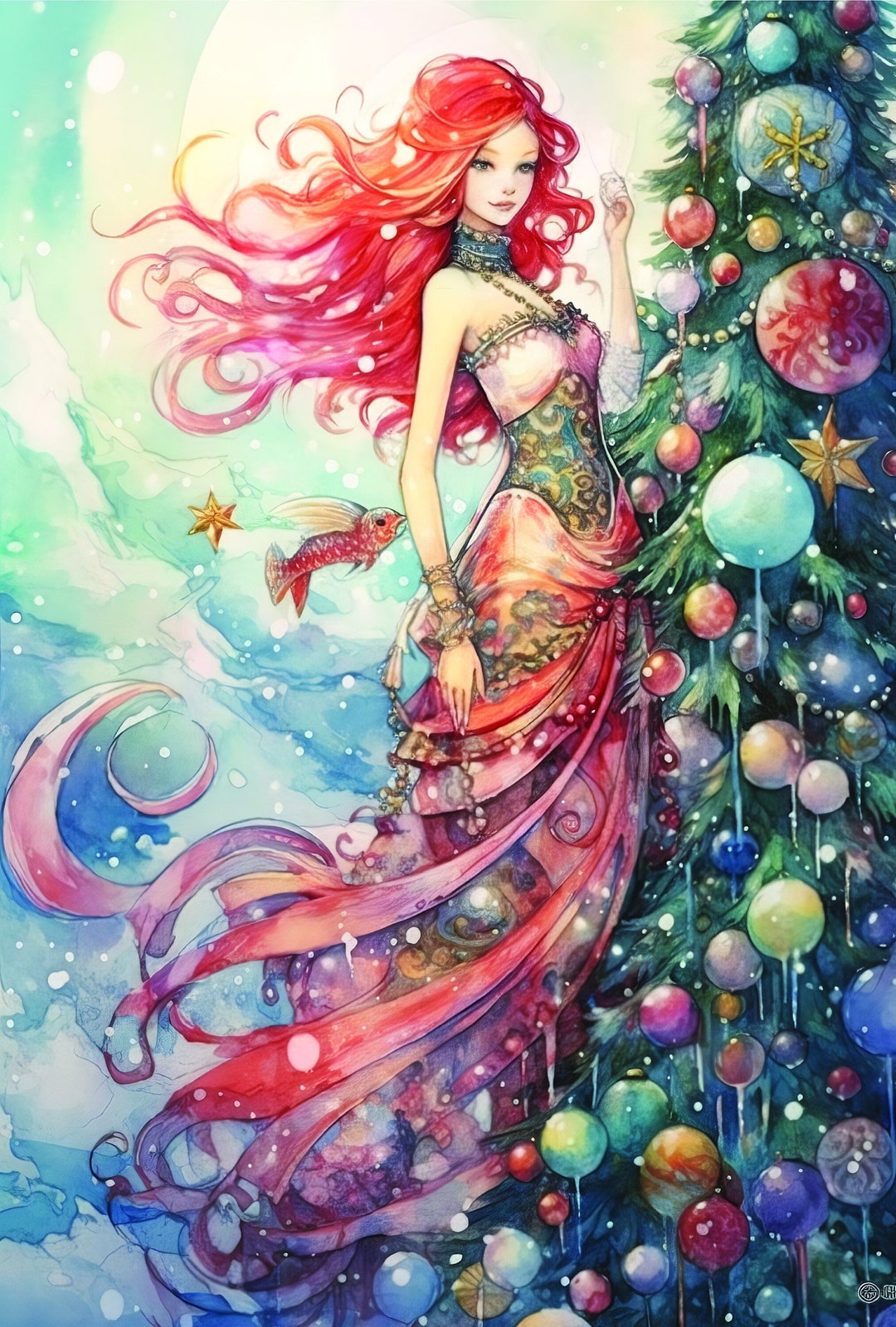 Mermaid 1.23, Holly Jolly Merry Christmas , Winter Aesthetic, Xmas ...
