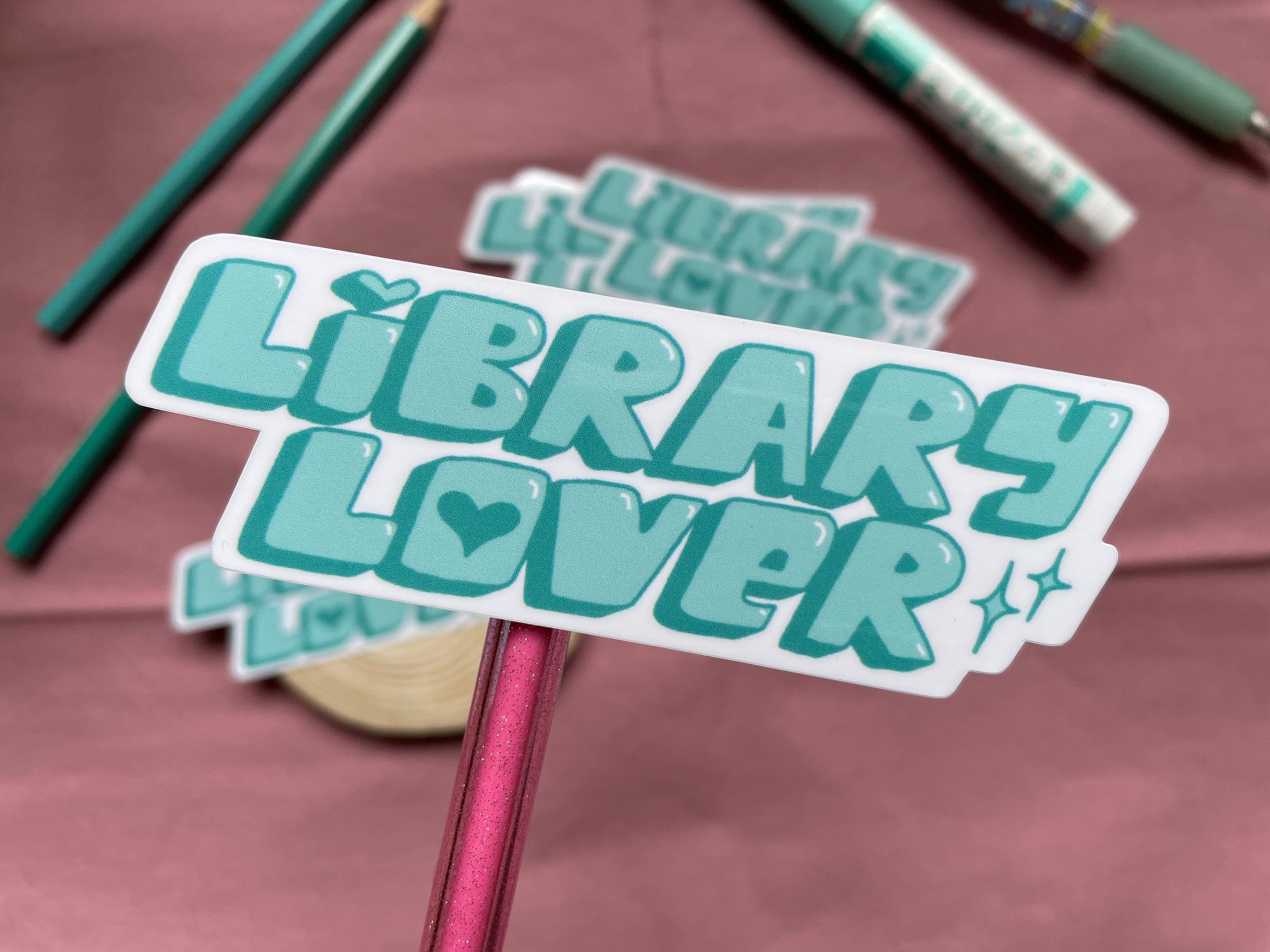 Library Lover Vinyl Sticker - Etsy