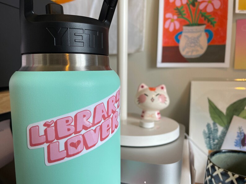 Library Lover Vinyl Sticker - Etsy