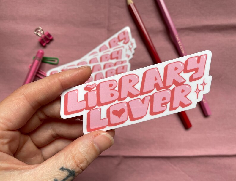 Library Lover Vinyl Sticker - Etsy