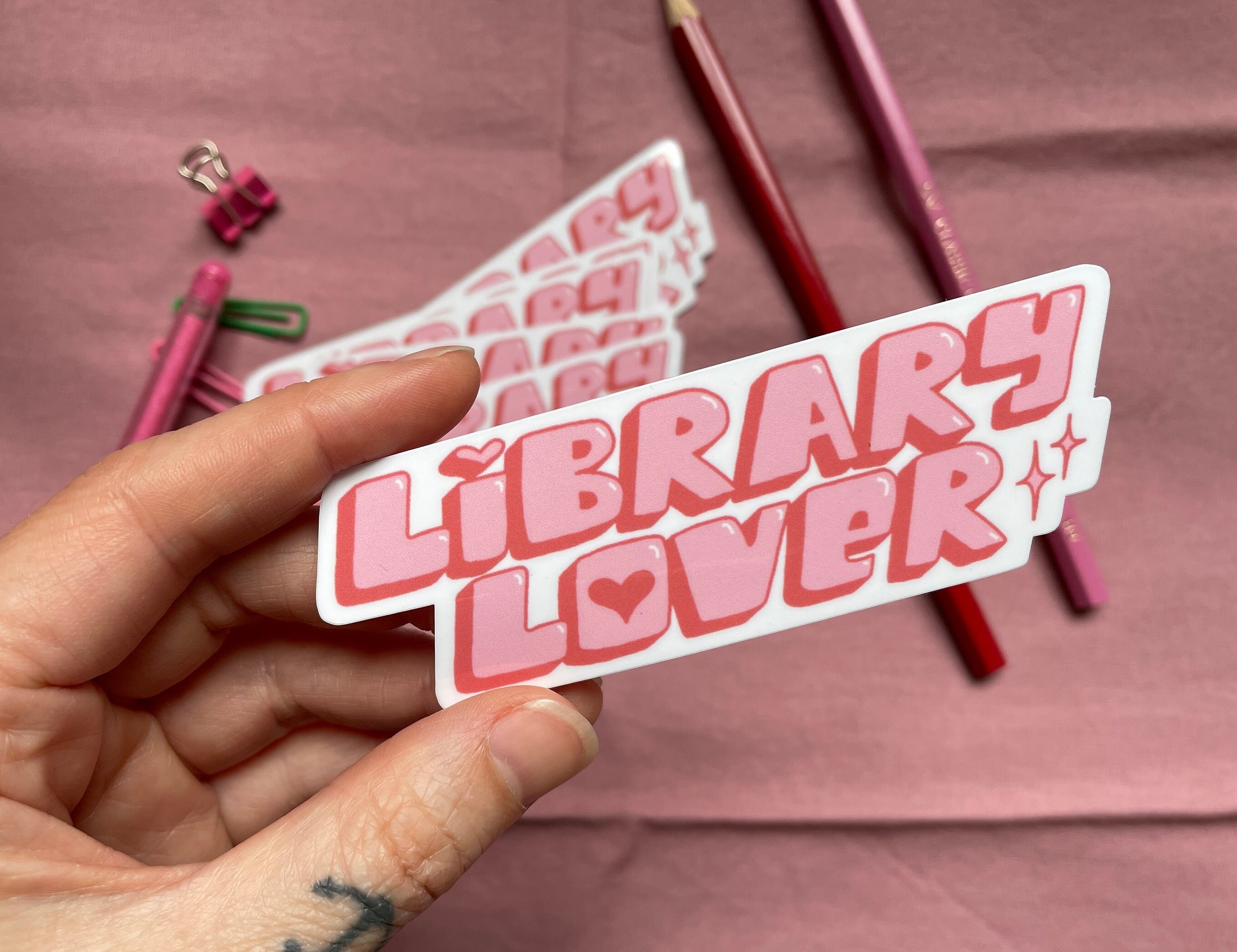 Library Lover Vinyl Sticker - Etsy