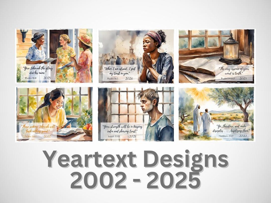 JW Yeartext Collection 2002 - 2025, JW Giftcards, JW Pioneer - Etsy