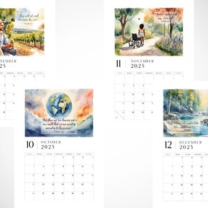 JW Calendar 2025, Watercolor Style With Scriptures, Yeartext 2025, JW ...