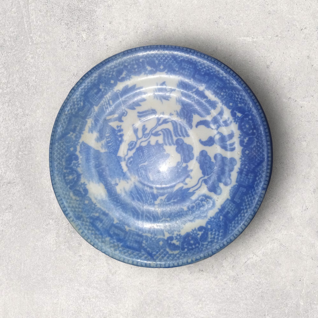 Vintage Blue Willow Pattern Small Plate - Etsy
