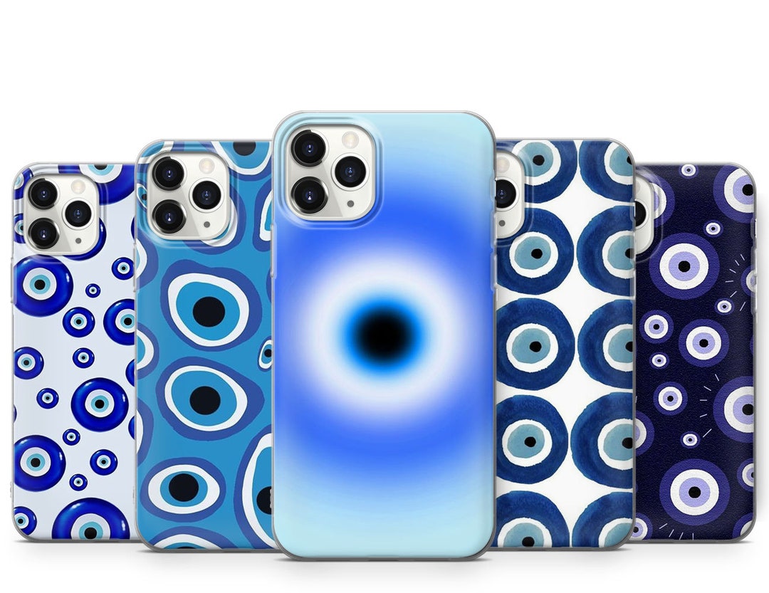 Blue Evil Eye Phone Case for iPhone 15 14 13 12 11 X Xs Xr Se2022 ...
