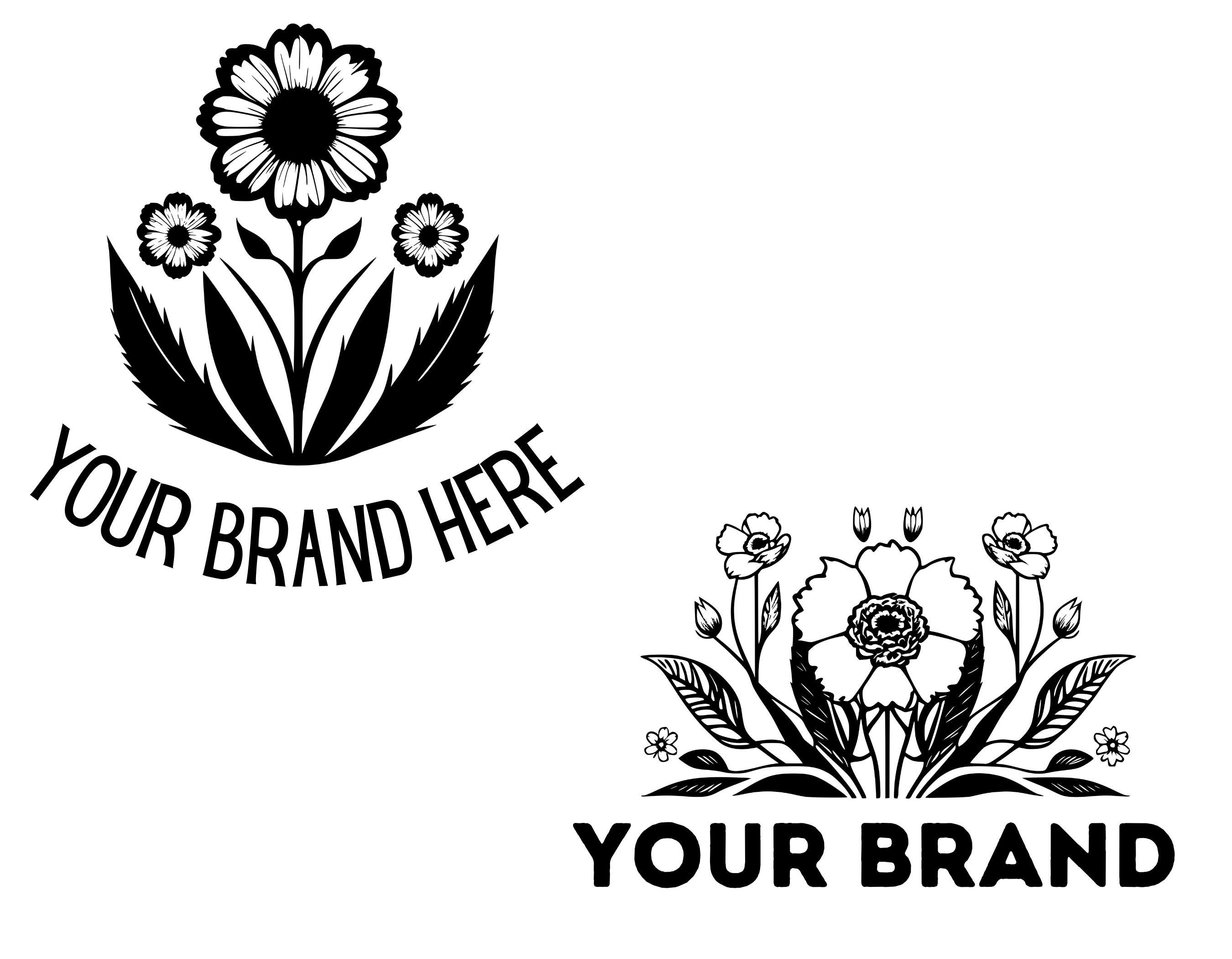 29 Wildflower Logo SVG Designs - Wildflowers Row Svg - Black and White ...