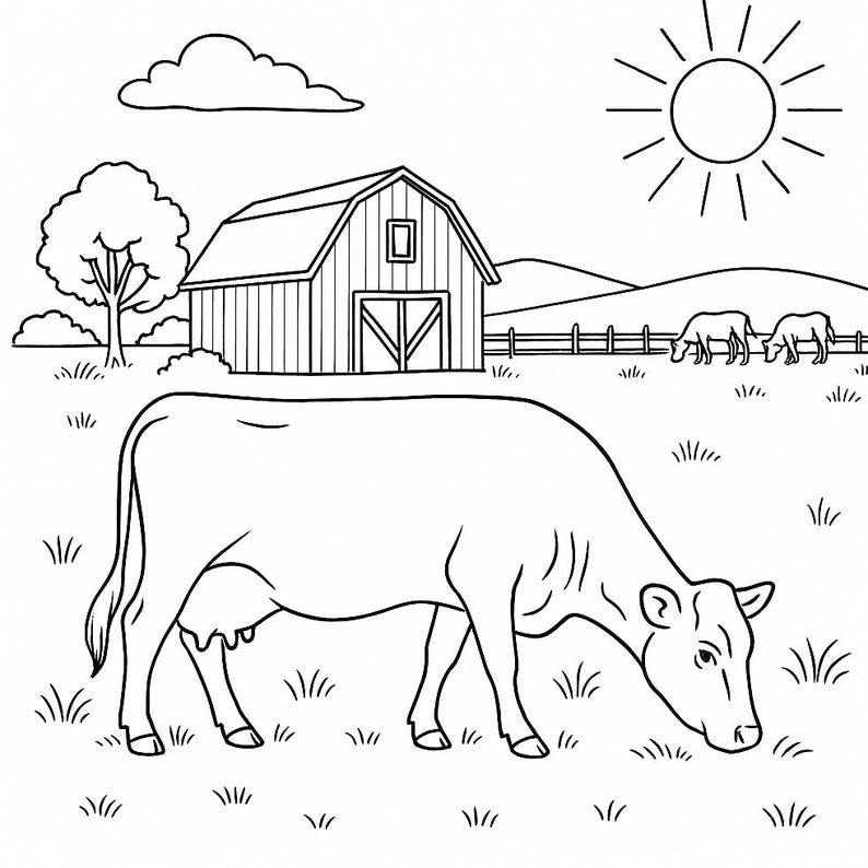 Farm Friends Coloring Packet - Etsy