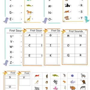 Kindergarten Alphabet First Sounds Digital Worksheets Teaching ...