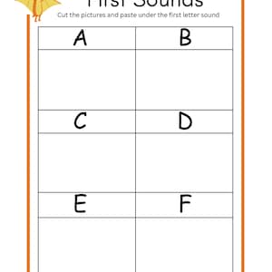 Kindergarten Alphabet First Sounds Digital Worksheets Teaching ...