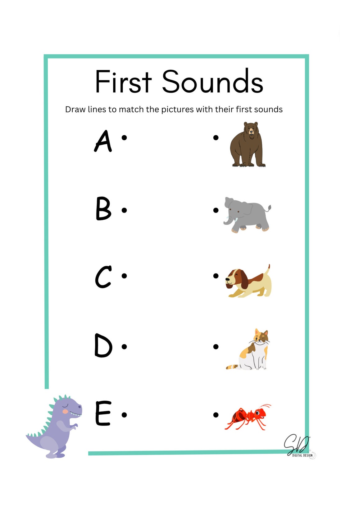 Kindergarten Alphabet First Sounds Digital Worksheets Teaching ...