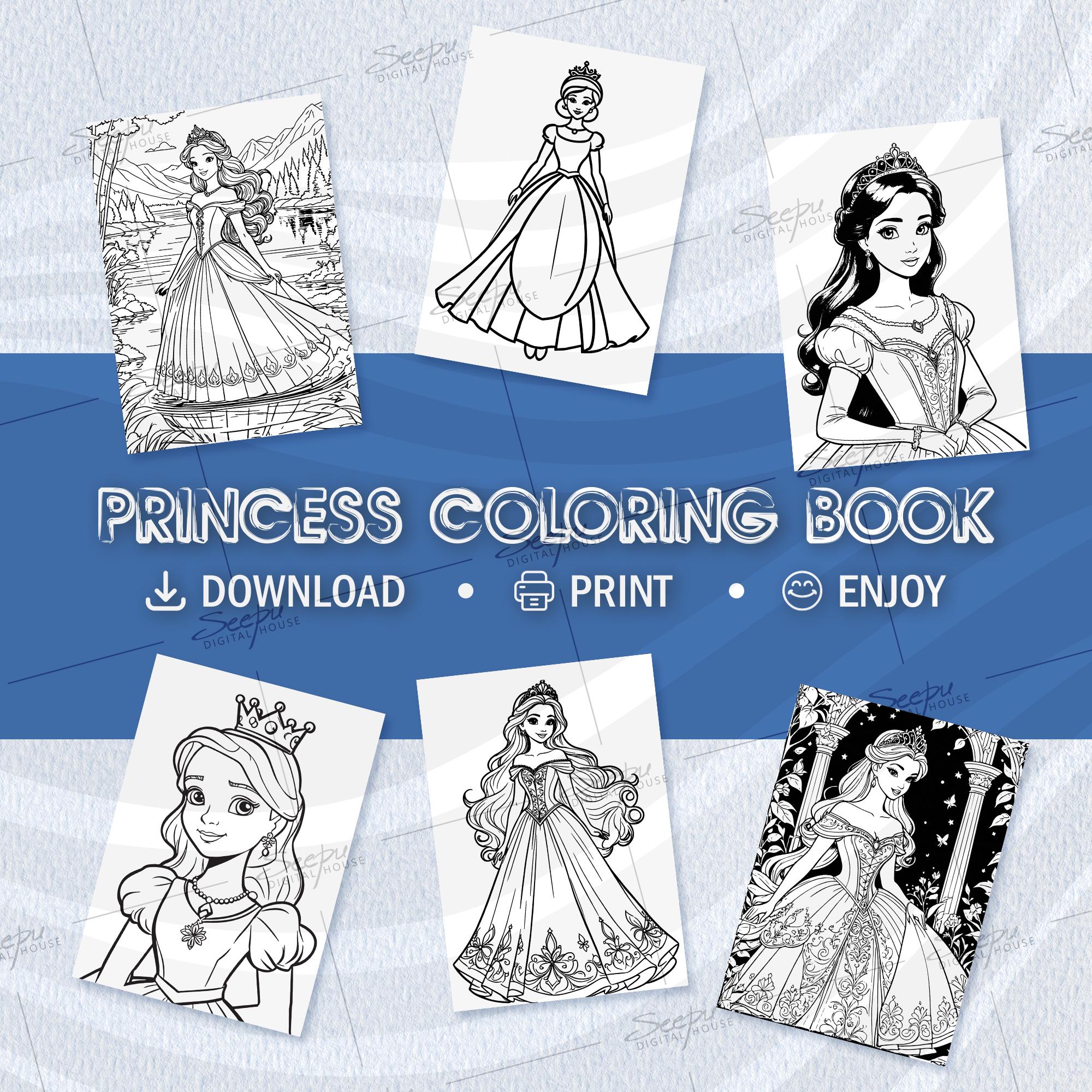 Royal Fairy Tale Princesses | Printable Coloring Pages | Kids Creative ...