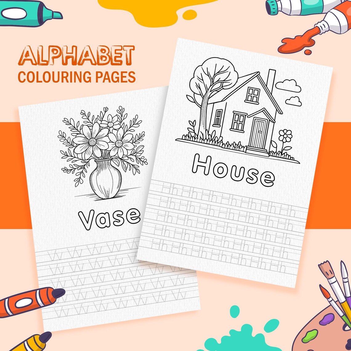 Preschool Coloring Pages | Traceable Letters | Alphabet Worksheets ...