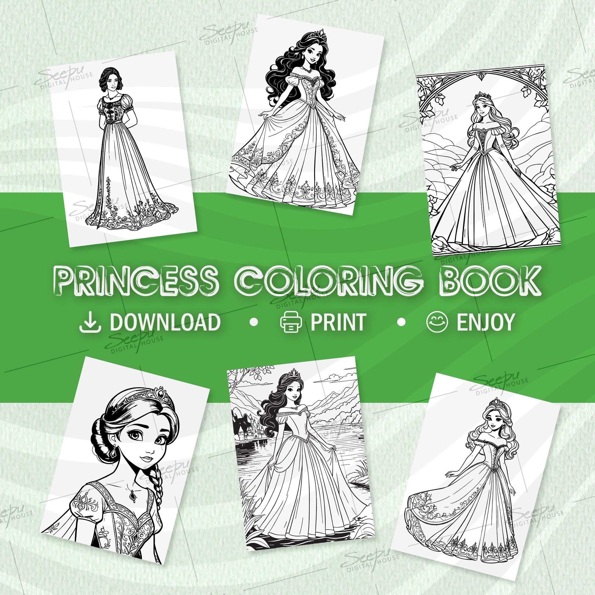 Enchanted Princess Coloring Pages | Fun Printable Activities for Girls ...