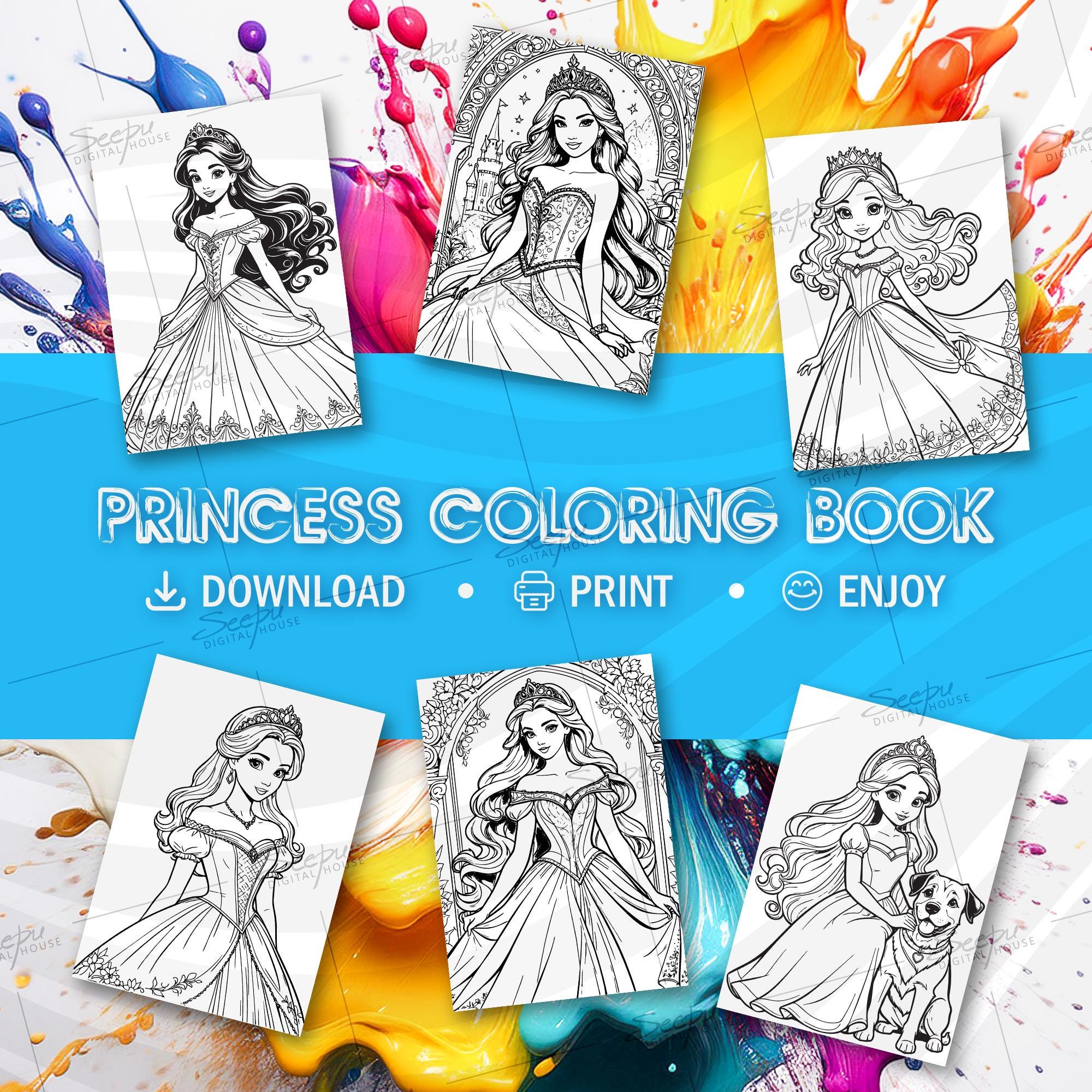 Fairy Tale Princess Coloring Pages | Printable Art for Kids ...
