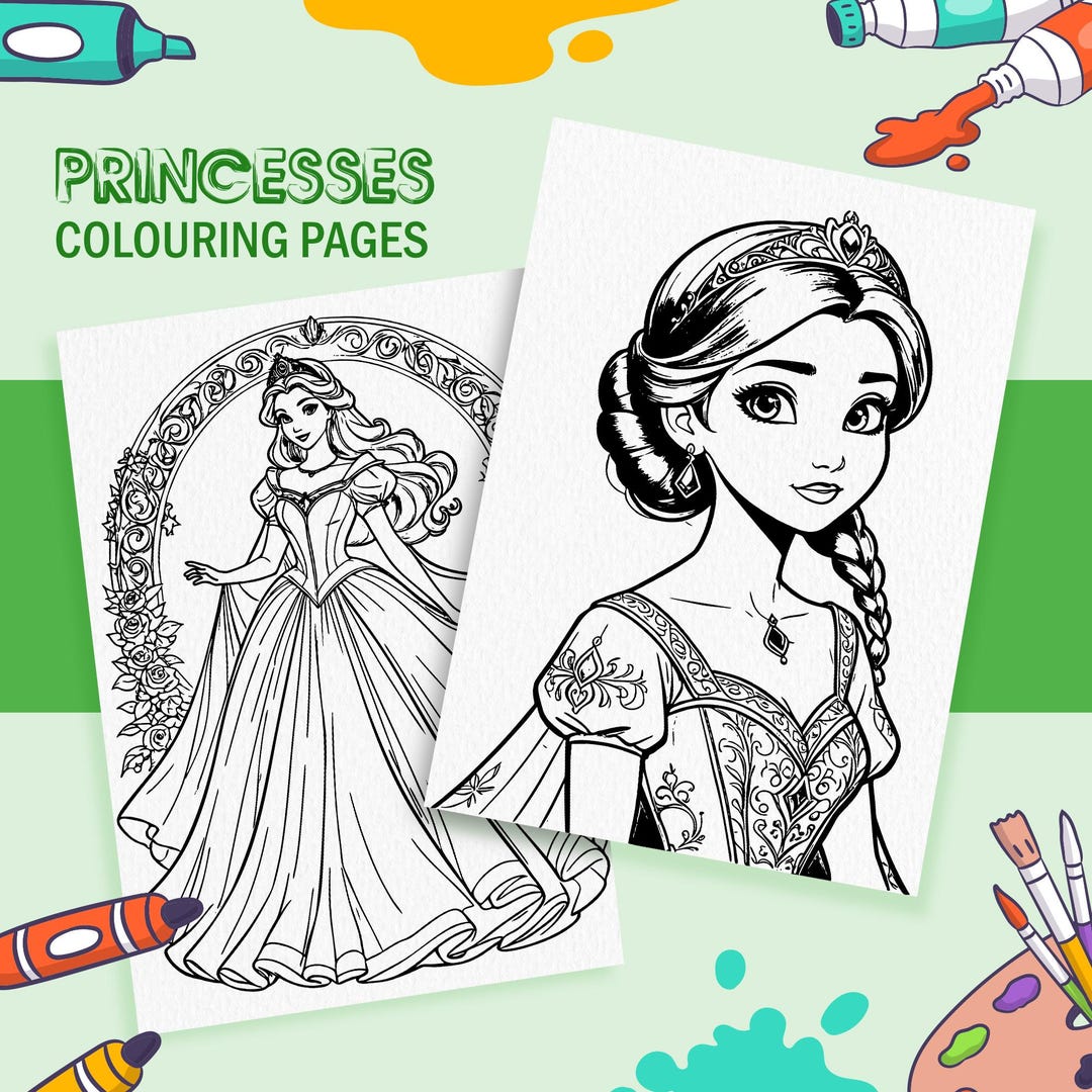 Enchanted Princess Coloring Pages | Fun Printable Activities for Girls ...