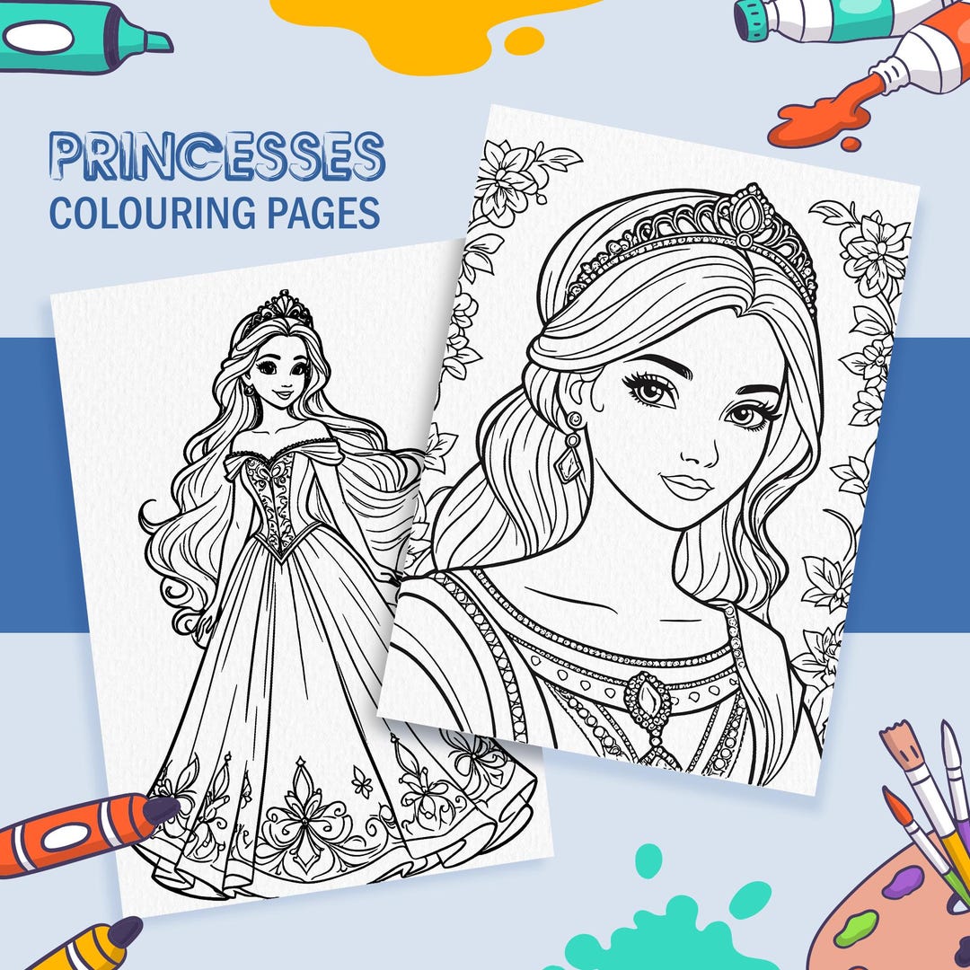 Royal Fairy Tale Princesses | Printable Coloring Pages | Kids Creative ...