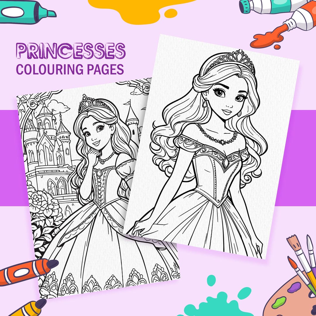 Princesses of the Kingdom | Printable Coloring Pages for Kids | Fun ...