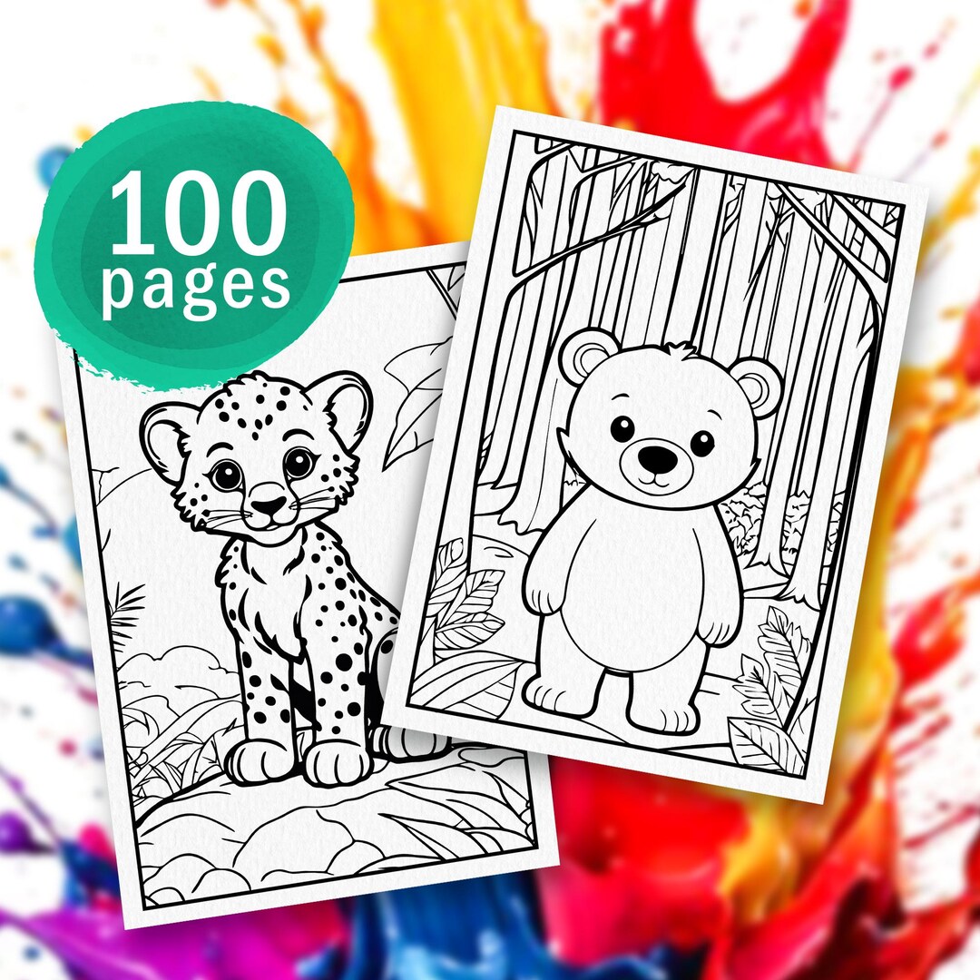 Adorable Animal Coloring Book for Kids | Digital and Printable ...