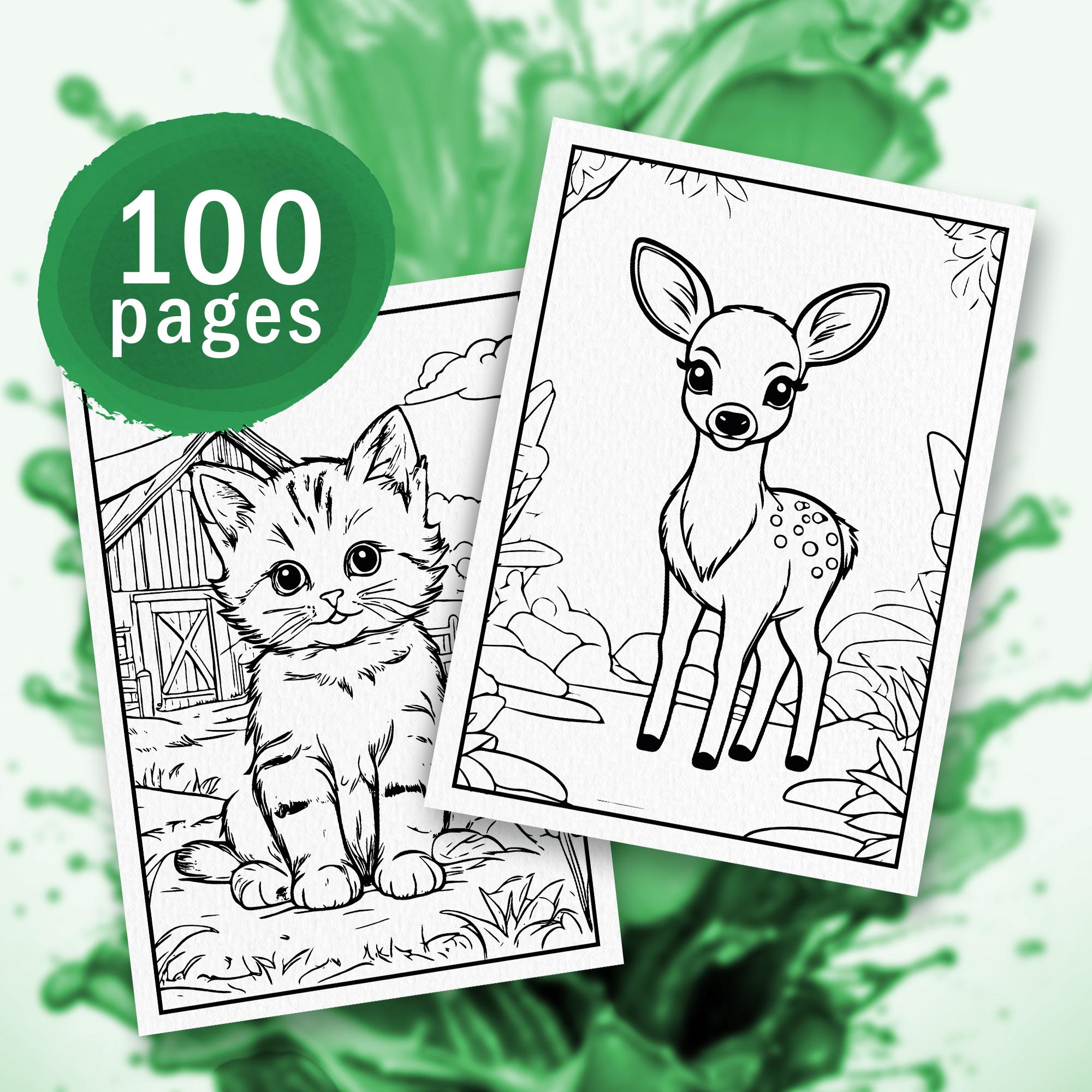 Animal Coloring Pages for Children | Printable and Digital Download ...