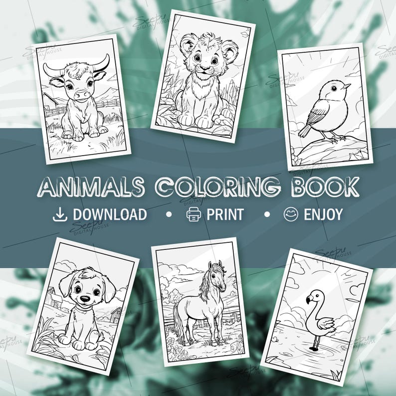 Printable Animal Coloring Book for Kids | Fun and Creative Digital ...