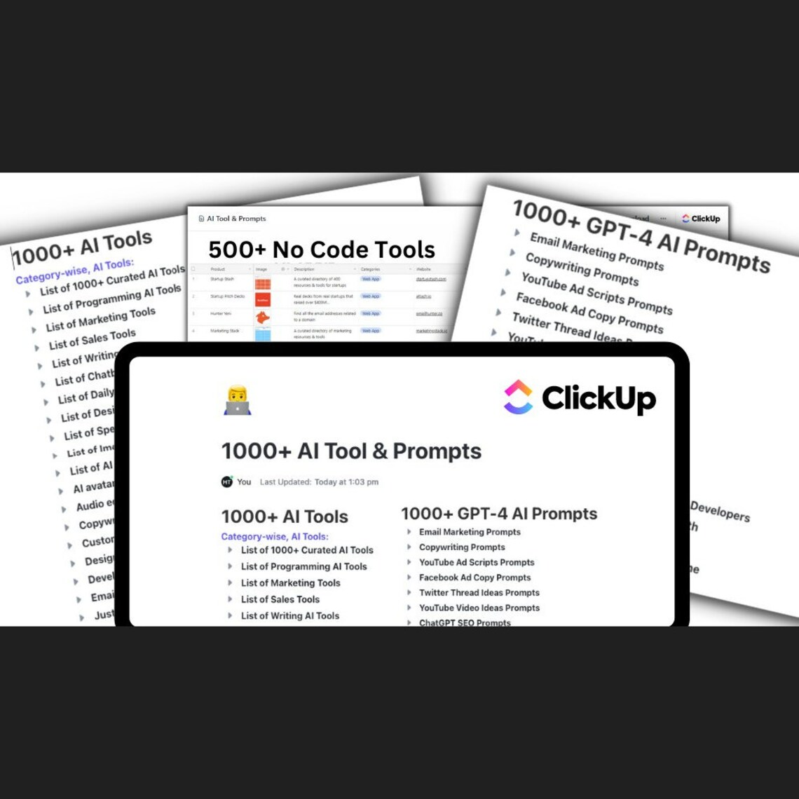 1000+ Chatgpt-4 AI Prompts | 1000+ AI Tools | 500+ No Code Tools ...