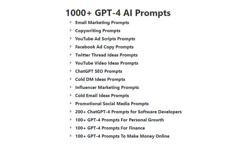 1000+ Chatgpt-4 AI Prompts | 1000+ AI Tools | 500+ No Code Tools ...