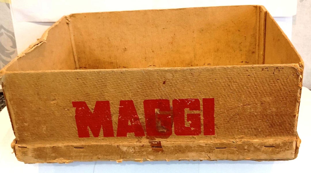 Maggi Carton, Box, 1930s, 1940s, Cardboard Bottle Carton, Vintage ...