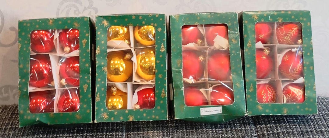 Christmas Tree Baubles, GDR, Vintage Retro, Handmade 70s 80s, East ...