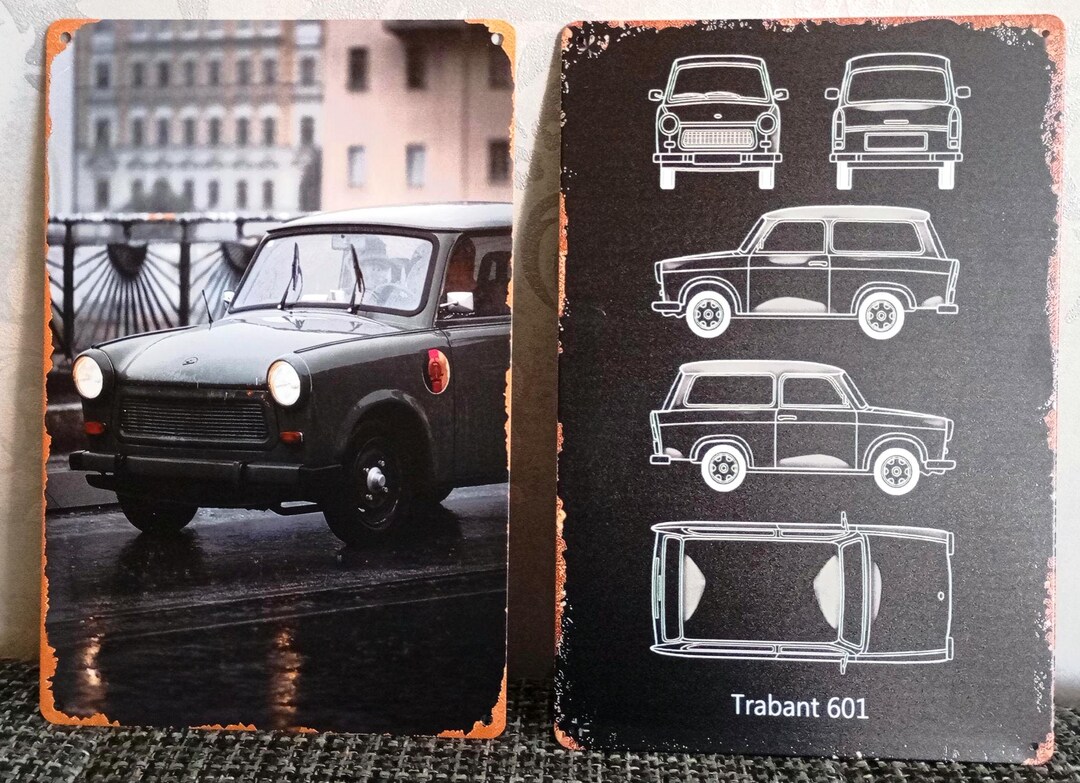 Metal Sign, Trabant 601, 30 X 20 Cm, Trabi, DDR IFA NVA, Vintage Look, Retro, Veb Zwickau ...