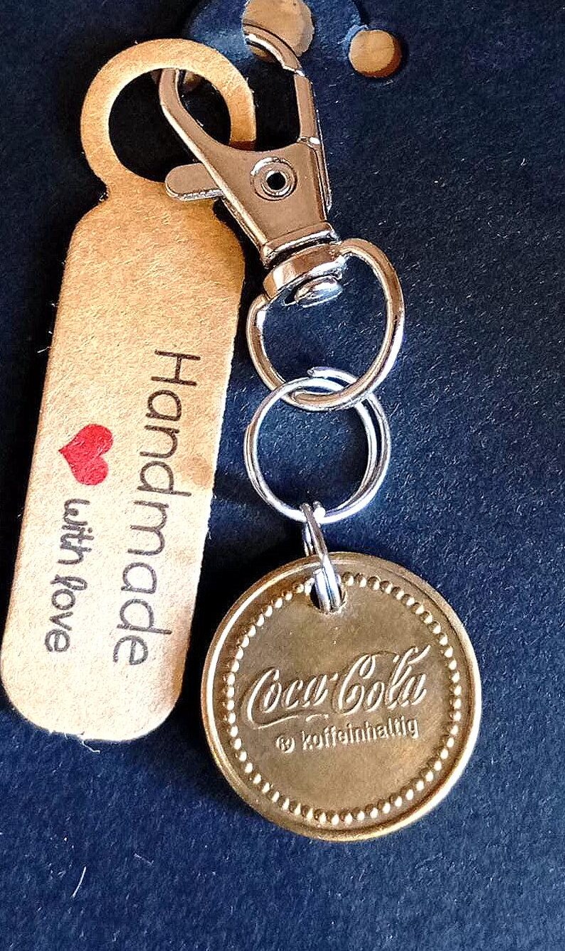 Coca-cola, Vending Machine Coin, Key Fob, Brass, Gold-colored, Vintage, Retro, Key Chain ...