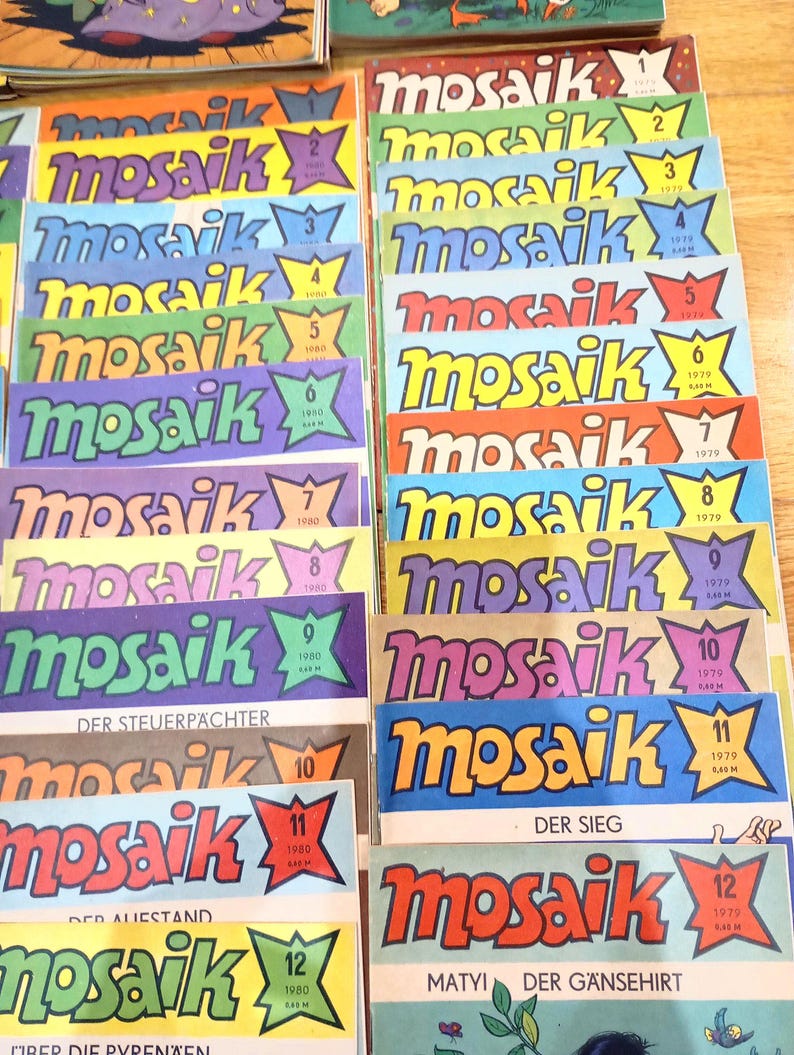 Mosaik Magazine, 1982, 1981, 1980, 1979 Manfred Rucht, GDR Comic With ...