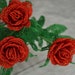 Bouquet of Red Tea Roses Flowers Bouquet Beaded Flowers Wildflowers Red ...