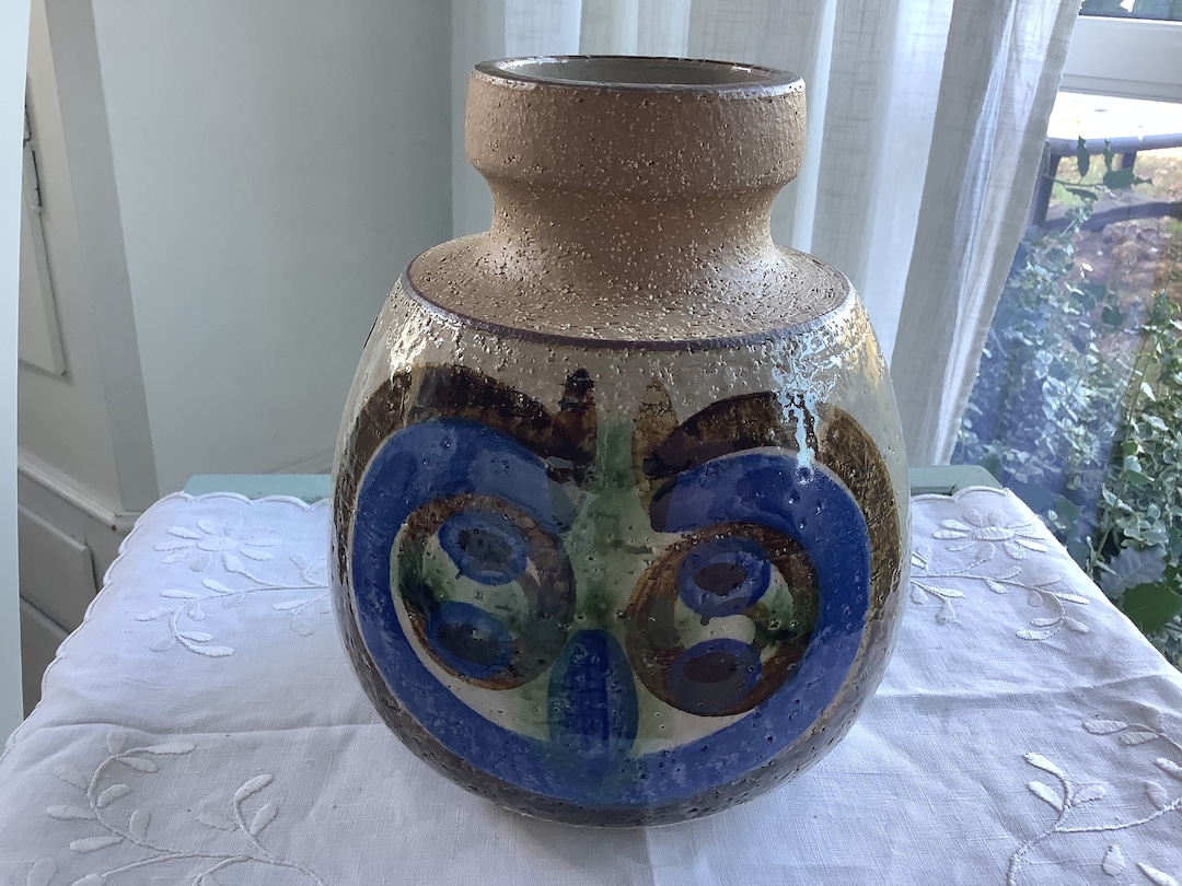 Vintage Large Vase Søholm Bornholm Denmark Stoneware From 1960s - by PB ...