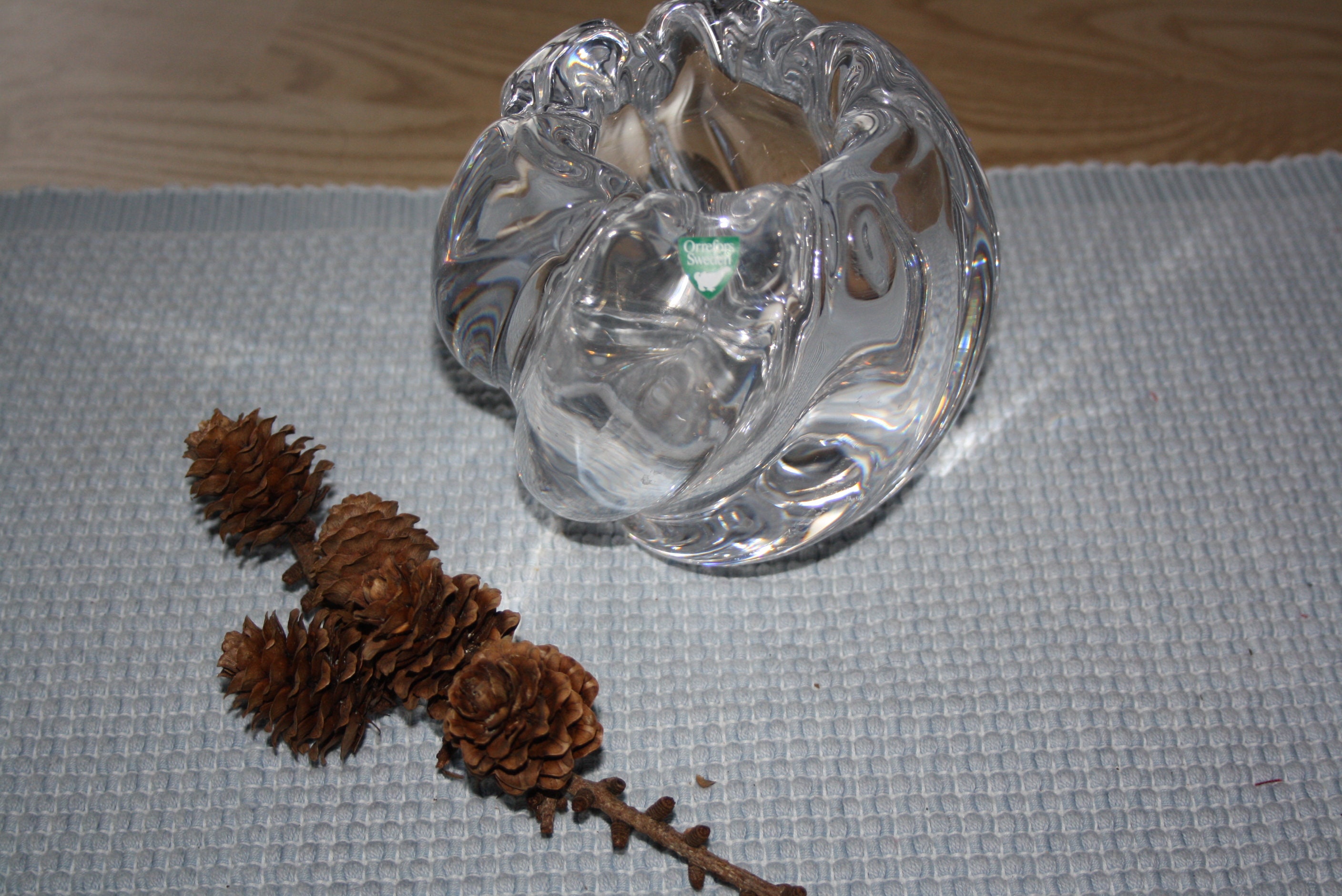 Rare Find / Orrefors Heavy Crystal Bowl/ Base With Original - Etsy