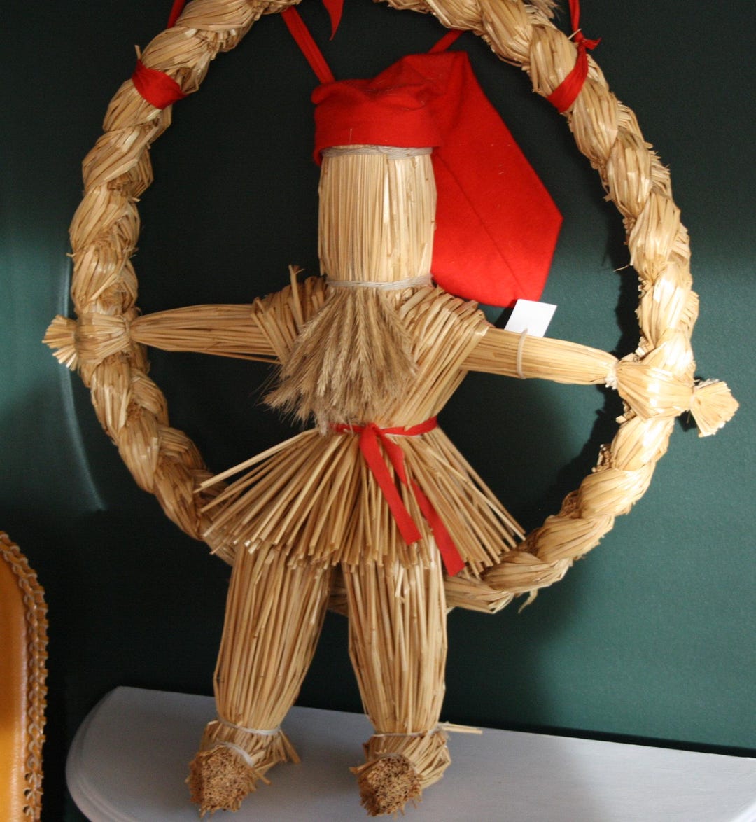 Adorable Swedish Straw Decoration / Christmas Decor / Straw Figurine ...
