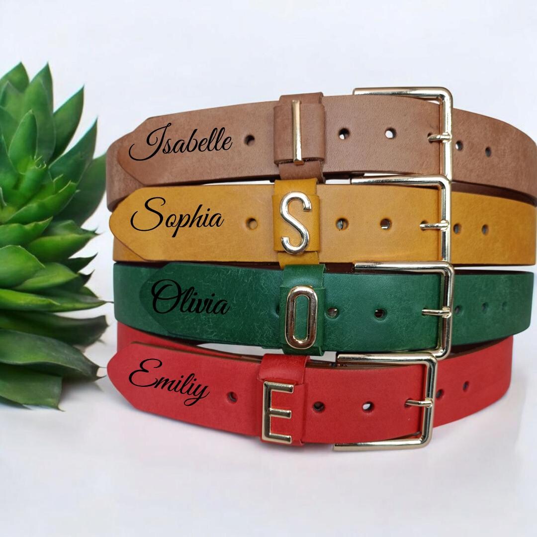 Stylish Women's Belts With Personalized İnitials Vomen Fashion Belts ...