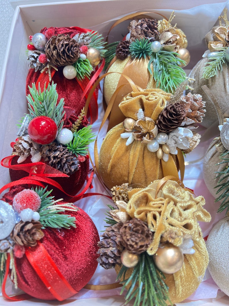 Handmade Elegant Luxury Christmas Ornaments. Modern Rustic - Etsy